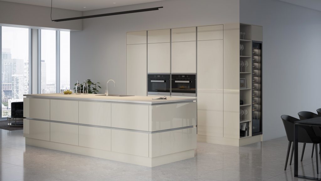 OS Doors Edged Phoenix – Gloss Mussel | Anderson Kitchens and Bathrooms